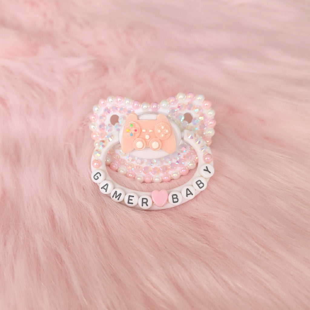 Gamer Baby Custom Pacifier Pink – Kawaii Bdsm